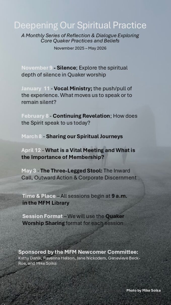 Quaker Workshops to Aid Your Spiritual Journey – Milwaukee Friends Meeting